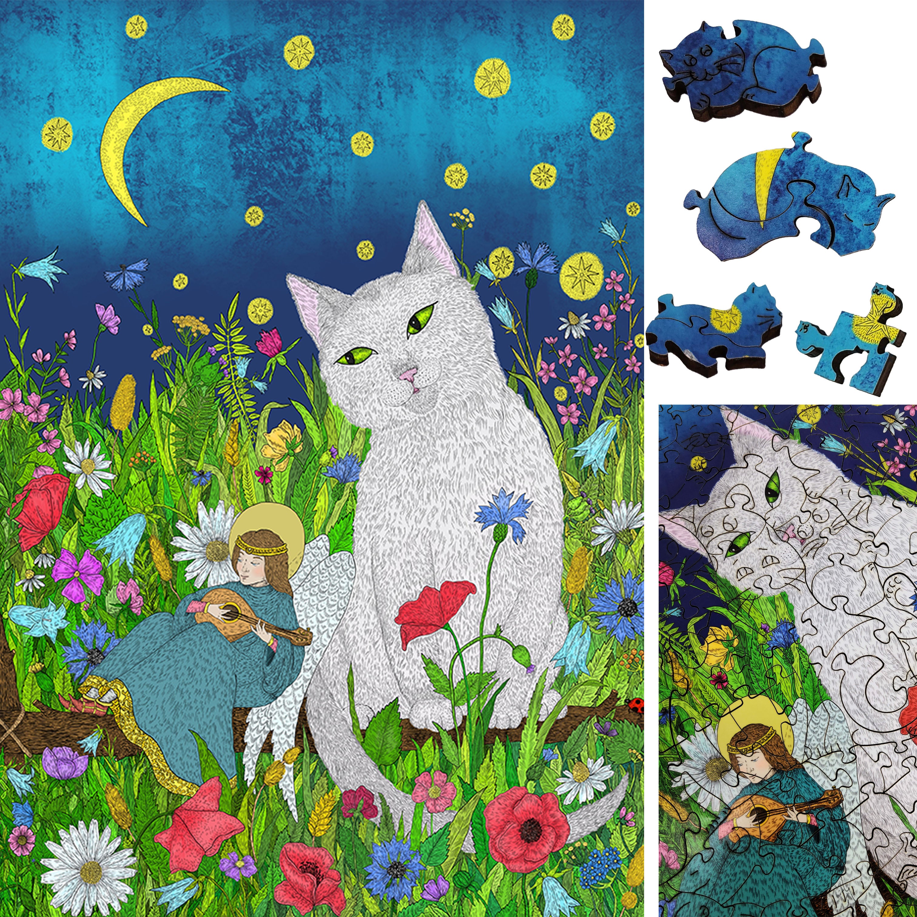Large Format Wooden Jigsaw Puzzle for Seniors and Adults - Uniquely Sh ...