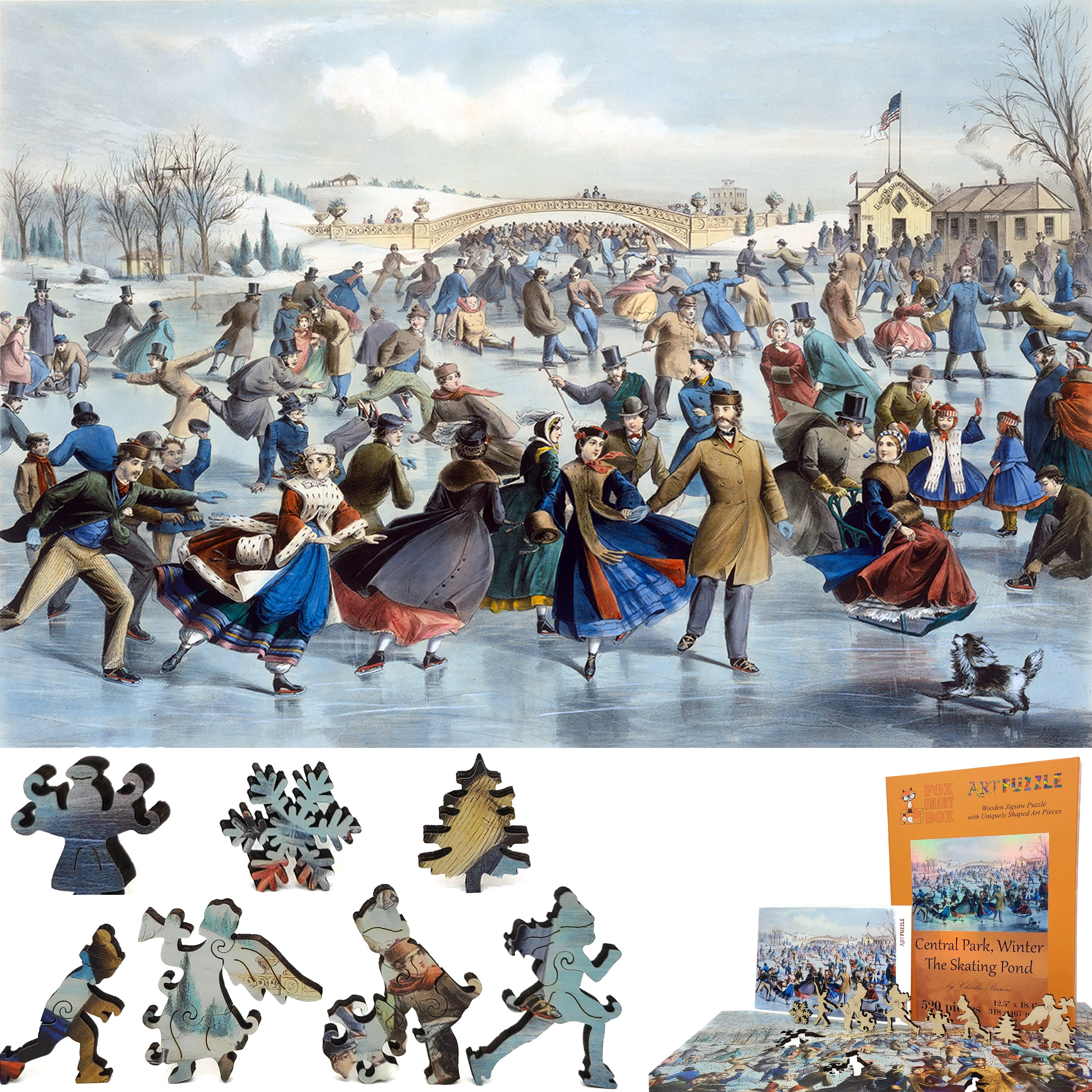 Wooden Jigsaw Puzzle for Adults - Uniquely Shaped Pieces - 520 Pieces ...